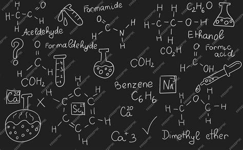 Premium Vector Chemistry Formulas Science And Education Background Chalkboard Inscribed With