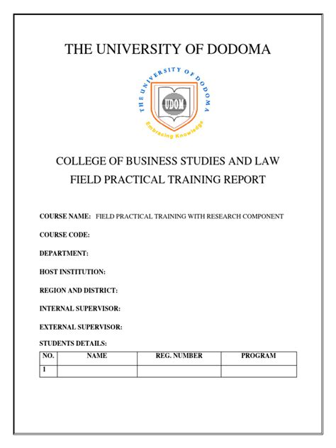field report template 1 pdf business