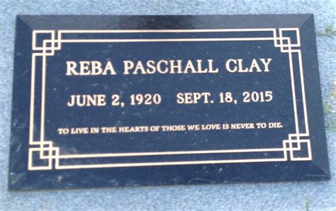 Reba Estelle Paschall Clay 1920 2015 Find A Grave Memorial