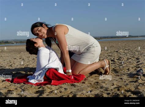 Mother Son Beach Hi Res Stock Photography And Images Alamy