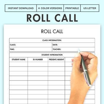 Roll Call Board