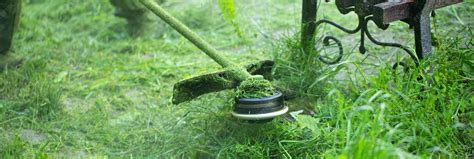 Premium Photo A Chainsaw Mows The Grass Cleaning On Site Gardening