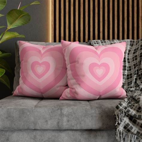 Pink Hearts Indie Aesthetic Throw Pillow Preppy Pillows Danish Pastel
