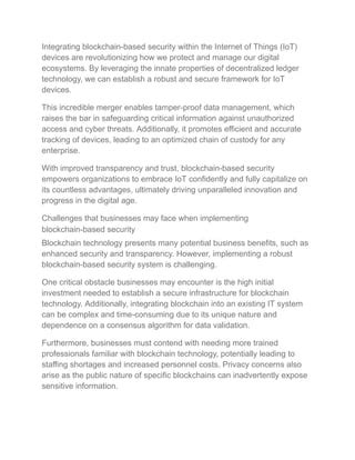 Blockchain Based IoT Security Pdf
