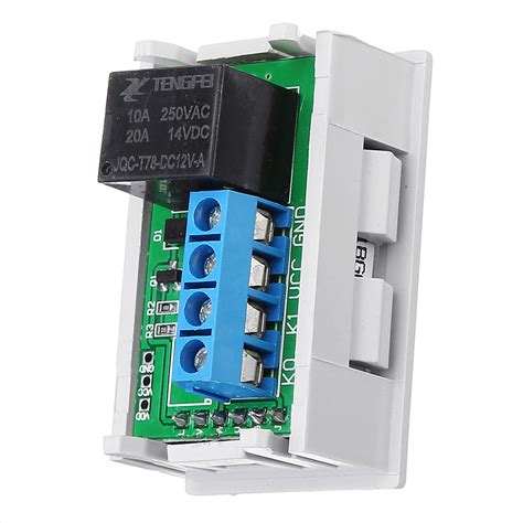 Mini 12v 20a Digital Led Dual Display Timer Relay Module With Case Timing Delay Cycle