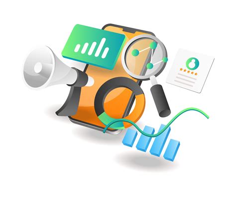 Isometric Illustration Concept Digital Marketing Strategy Seo