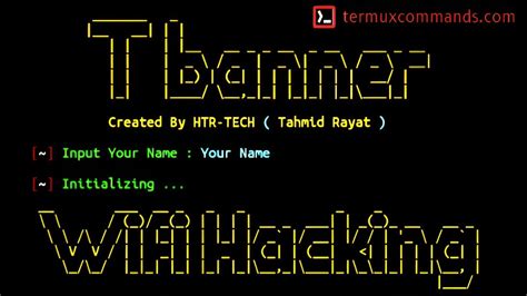 Termux Banner Command Create Your Own Name Banner Youtube