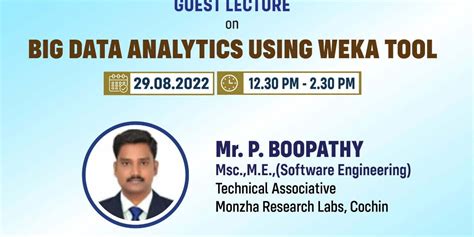 Big Data Analytics On Weka Tool Srm Ramapuram Srmist Ramapuram