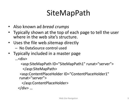 ppt web site navigation powerpoint presentation free download id