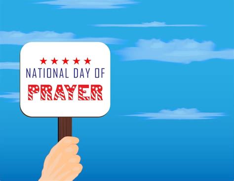 Premium Vector National Day Of Prayer With Usa Flag Design Poster