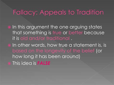 Ppt Fallacies Appeals To Tradition And Begging The Question Powerpoint