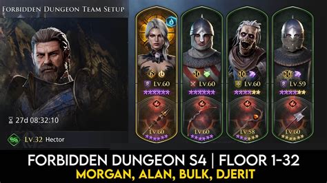 Season 4 Forbidden Dungeon 1 - 32 Playthough | King Arthur Legends Rise Guide - YouTube