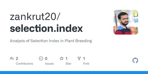 github zankrut20 dex analysis of selection index in