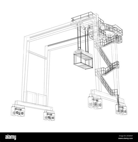 Port Cargo Crane Vector Stock Vector Image And Art Alamy