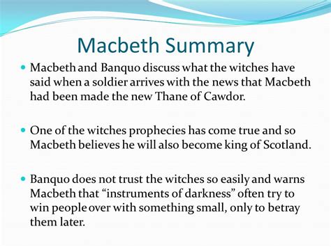 Macbeth Summary Macbeth Lesson Plans And Worksheets 217 240