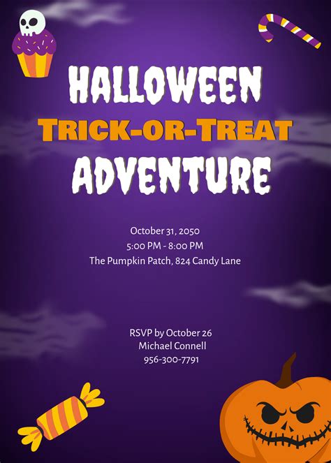 Free Online Halloween Invitation Template To Edit Online