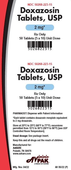 Dailymed Doxazosin Tablet