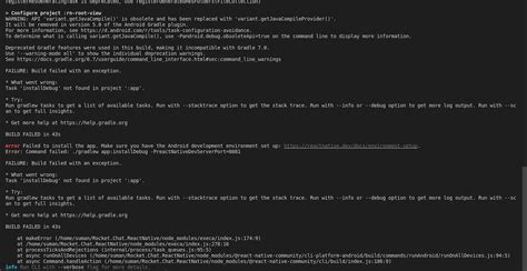 Task Installdebug Not Found In Project App Mobile Apps Rocket