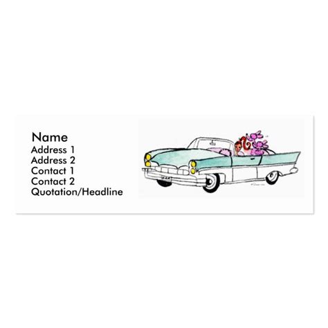 Girl In A Convertable Profile Cards Business Cards