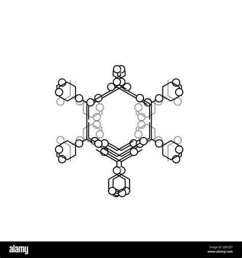 Molecular Structure Vector Illustration Icon Design Element Biology Science Background Stock