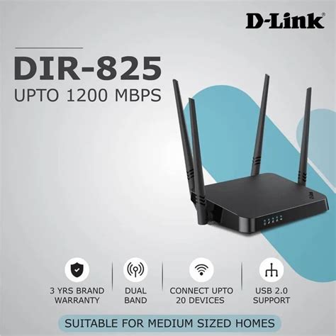 D Link Dir 825 Ac1200 Wi Fi Gigabit Router At Rs 1875 Wireless Router In Vijayawada ID