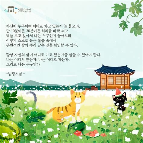 여러분의 삶은 어느 곳으로 흐르고 있나요 어디서 왔고 어디로 가는지 템플스테이 Templestay Facebook