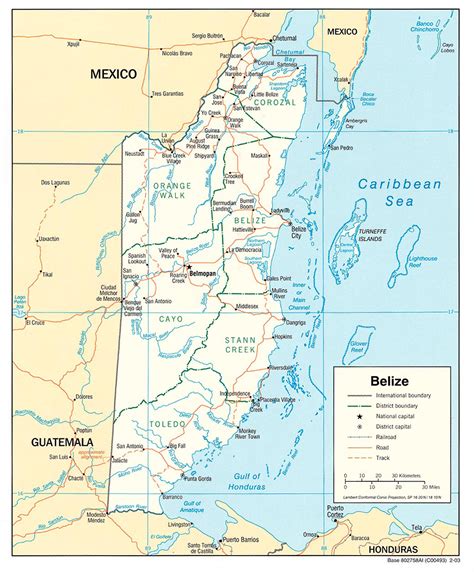 Belize Geographical Map