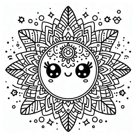 Symmetrical Shapes Mandala Coloring Page Mandalamakeronline