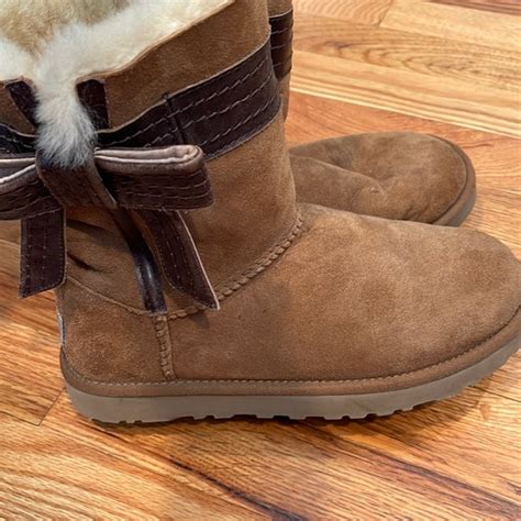 Ugg Shoes Ugg With Brown Bow Poshmark