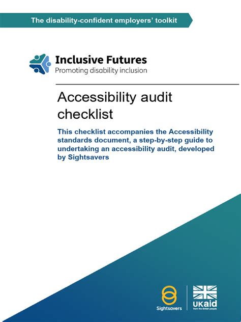 Accessibility Audit Pack Audit Checklist Pdf Accessibility Audit Pack Audit Checklist Pdf