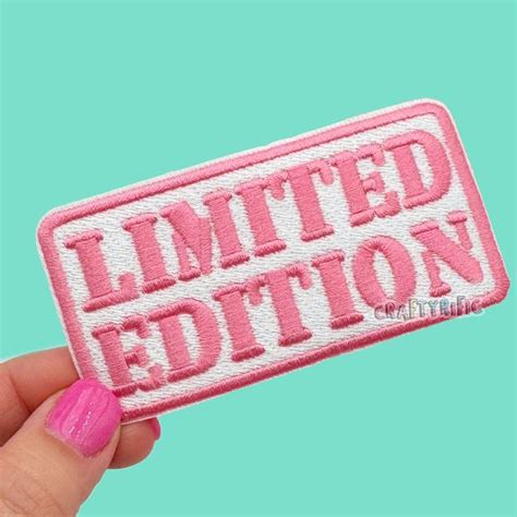 Pink Limited Edition Patch Funny Patch Trucker Hat Patches Diy Patch Girly Patch Embroidery