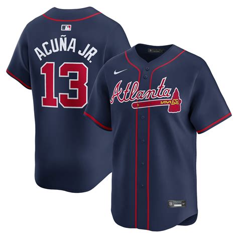 Ronald Acuna Jr Atlanta Braves Navy Alternate Limited Jersey