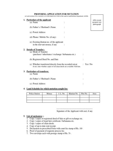 Application For Mutation Pdf Application For Mutation Pdf