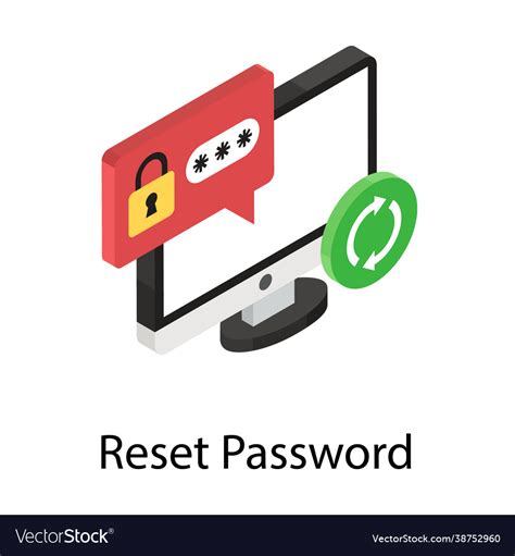 Reset Password Royalty Free Vector Image Vectorstock