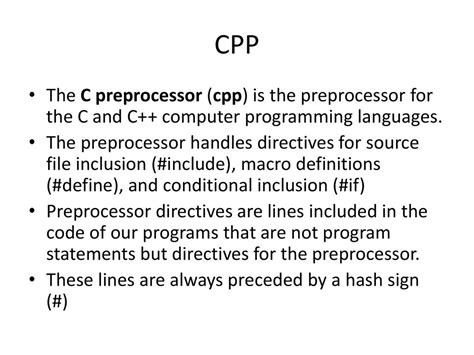 C Preprocessorcpp Ppt Download