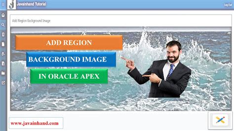 Add Region Background Image In Oracle Apex Javainhand Tutorial