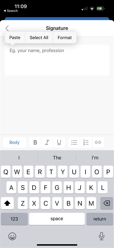 Outlook For IPhone IOS App HTML Email Signature Installation Guide Mirosign
