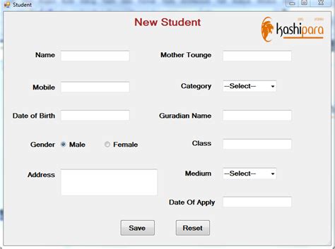 school management system project in vb with source code and report