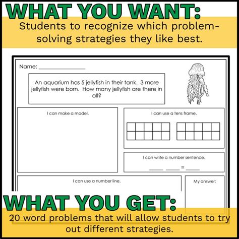 Addition And Subtraction Within 20 Word Problems With Multiple Strategies