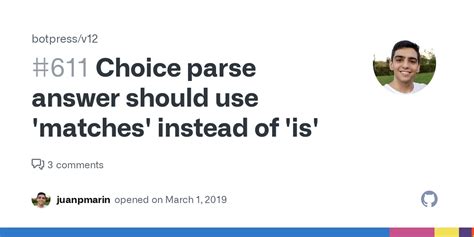 Choice Parse Answer Should Use Matches Instead Of Is · Issue 611