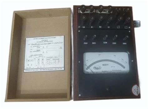 Viskaw Three Phase Double Element Analog Portable Wattmeter Application Type Educational