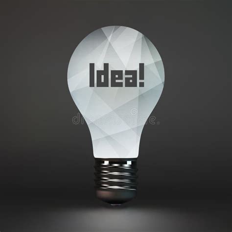 Lightbulb Idea Symbol 3d Vector Illustration Stock Vector