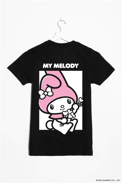 My Melody • T Shirt Black Kaomoji ® Official