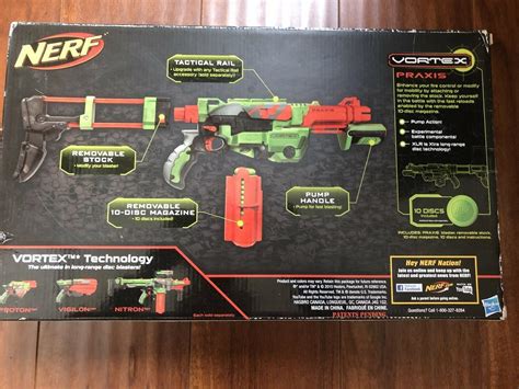 Nerf Vortex Praxis Disc Blaster Pump Action Gun New 1989443972