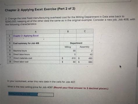 Solved Chapter 2 Applying Excel Exercise Part 2 Of 2 2