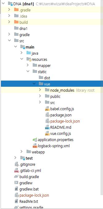구축 Vue Spring Boot 병합
