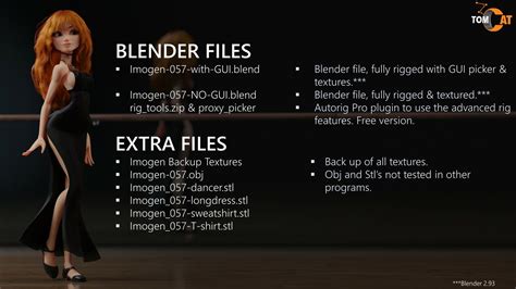 Artstation Imogen Rigged Female Dancer For Blender And Unity Game