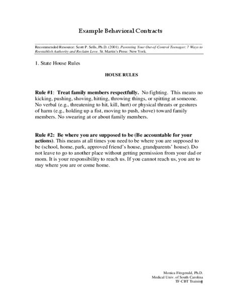 2025 Behavior Contract Template Fillable Printable Pdf And Forms