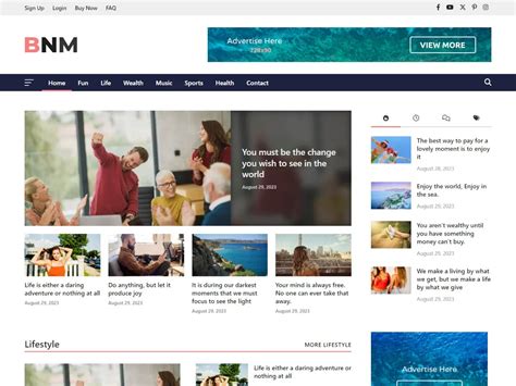 Bnm Simple And Powerful Wordpress Theme For Blogs And News