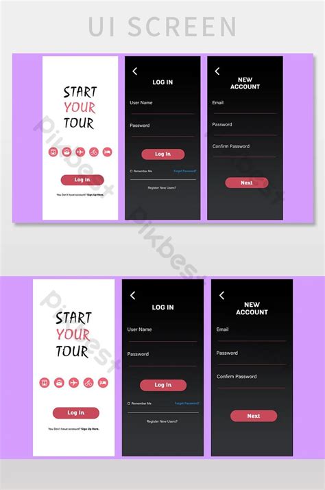 Mobile Login Ui Design Ui Psd Free Download Pikbest